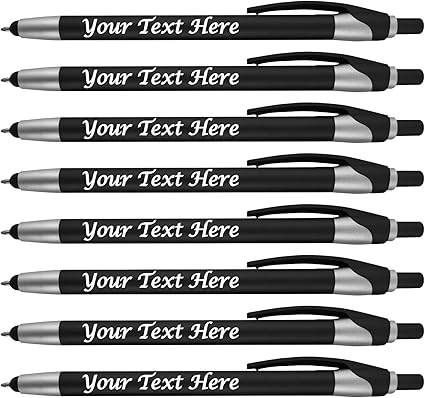 Amazon.com : Personalized With your Custom Logo or Text Pens-Pack of ...