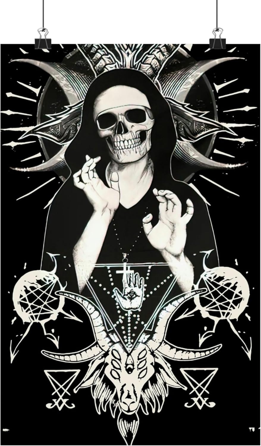 Amazon.com: Skull Nun Posters, Satanic Poster, Nun Wall Art Decor ...