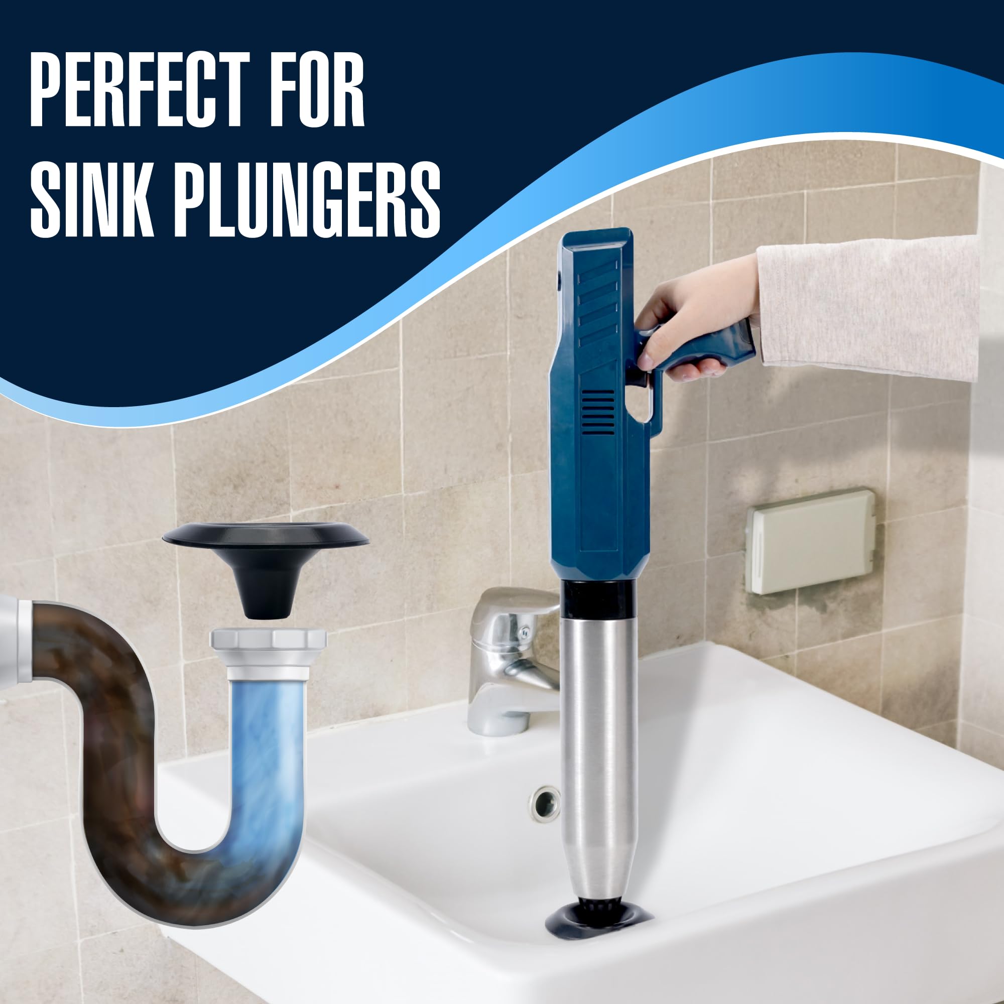 Snapklik.com : Electric Power Air Toilet Plungers-Pump Gun, Heavy High ...