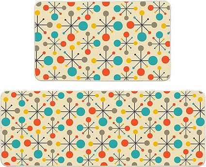 Amazon.com: Wovoto Mid Century Fifties Modern Atomic Kitchen Mats and ...