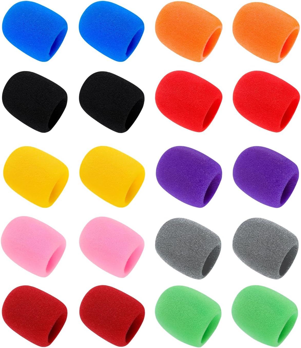 Amazon.com: 20PCS Microphone Cover Colorful Mic Windscreen Foam Covers ...
