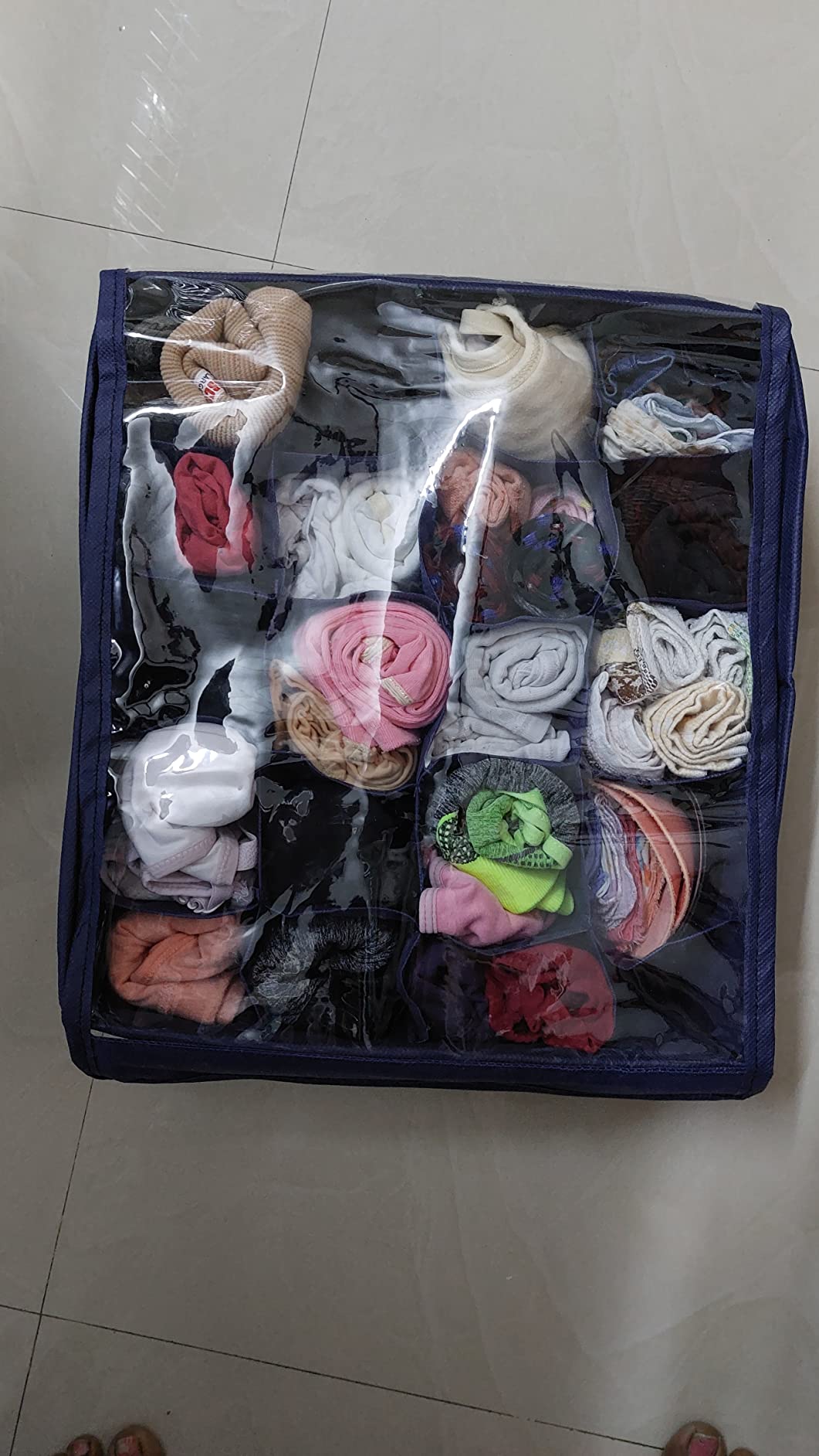 PrettyKrafts Non-Woven Innerwear Organizer 15+1 Compartment,Folding ...