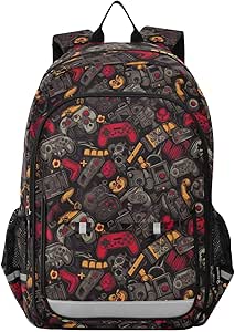 Amazon.com | CHSIN Funny Gaming Controllers Gamepad School Backpack for ...