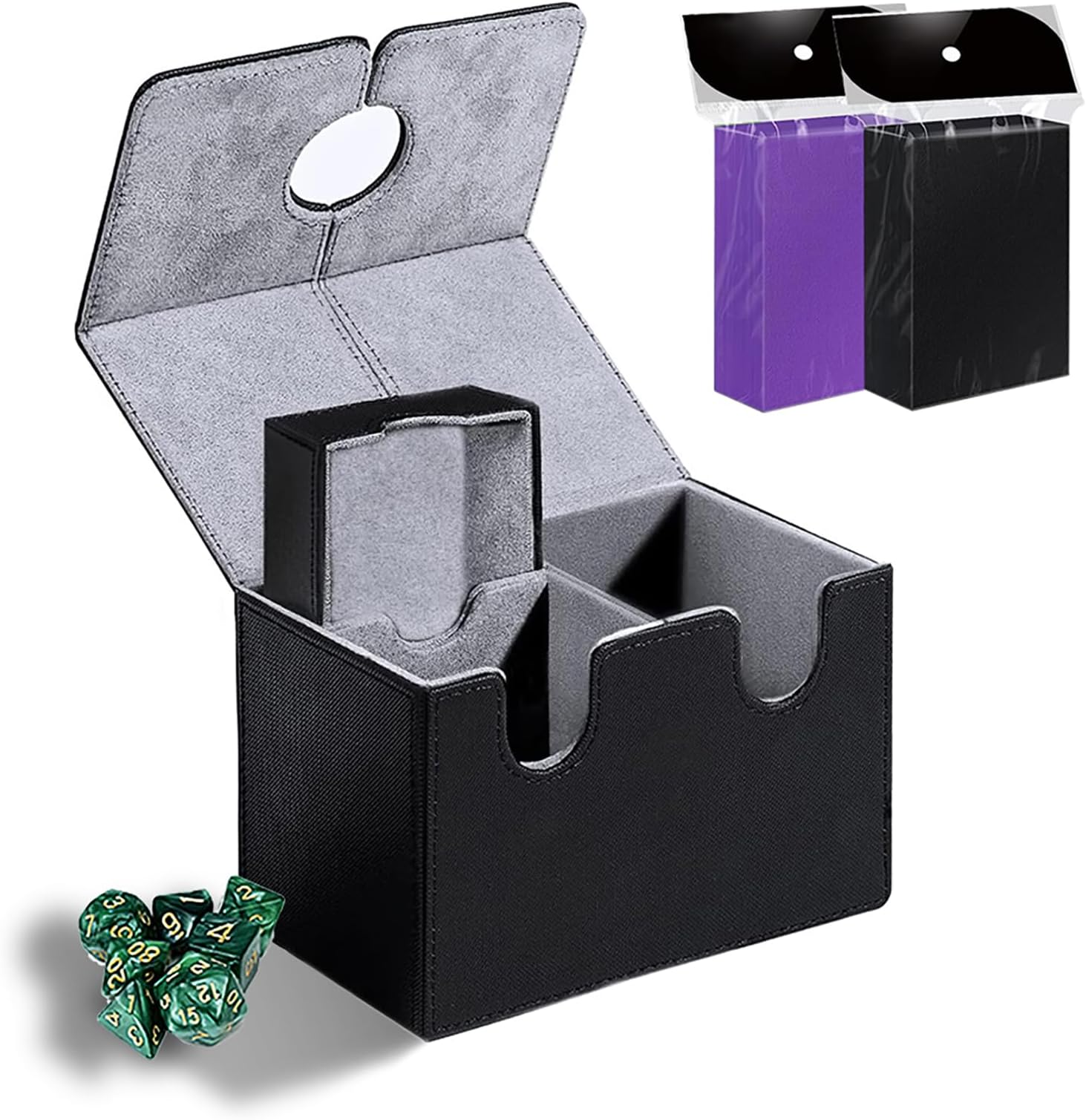 Amazon.com: Vorinclex Deck Box for MTG with 7 Dice and 100 Sleeves ...