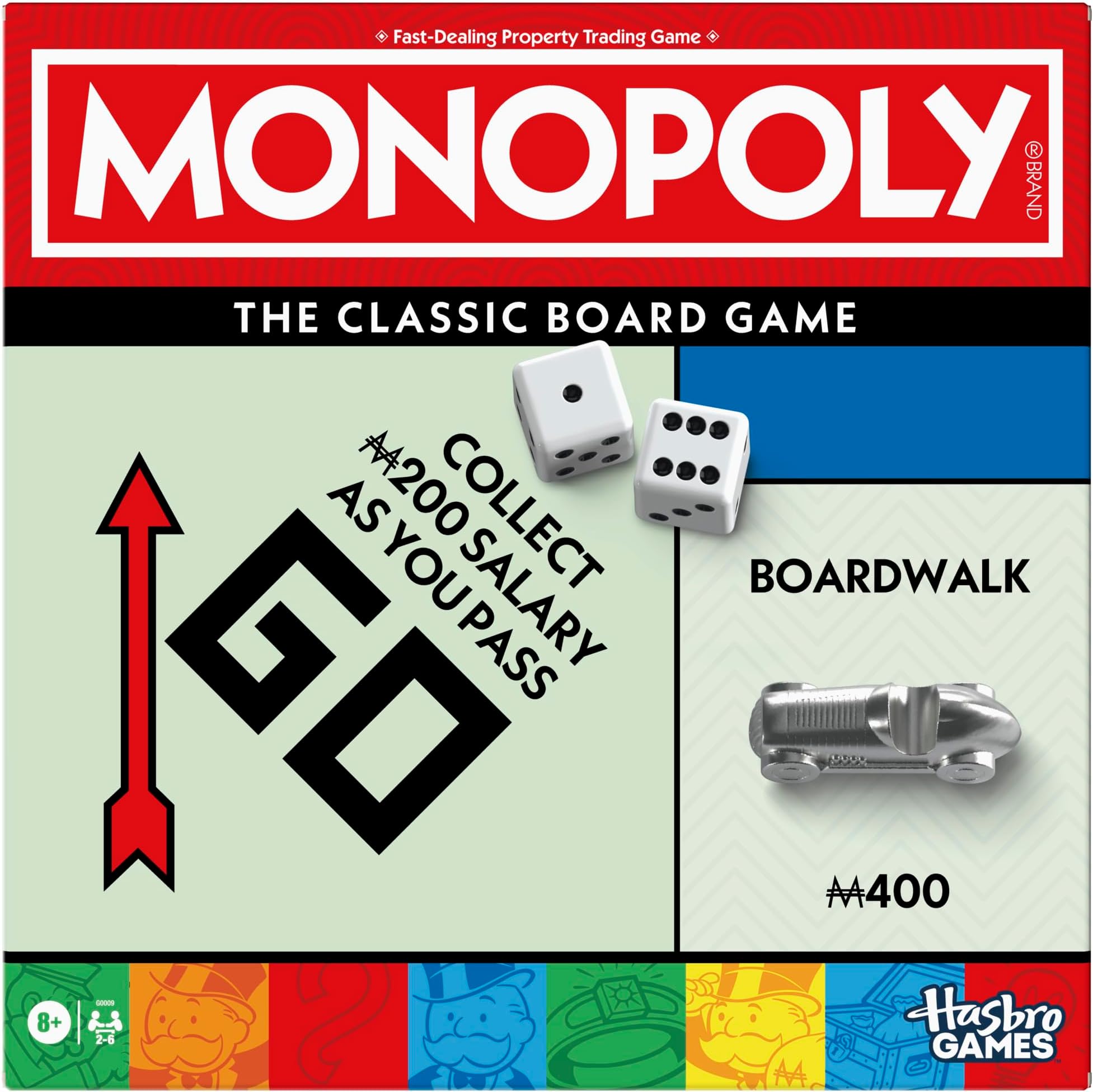 Hasbro Gaming Monopoly Board Game for 2 to 8 Players, Ages 8 and Up ...