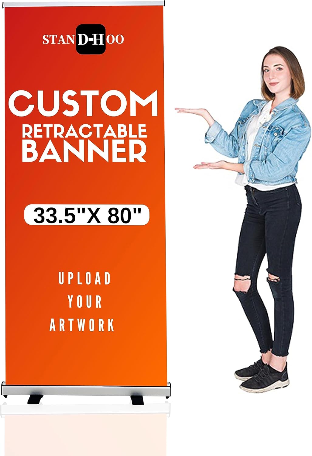 Amazon.com: STAND-HOO Custom Banner with 33½''x 80'' Retractable Banner ...