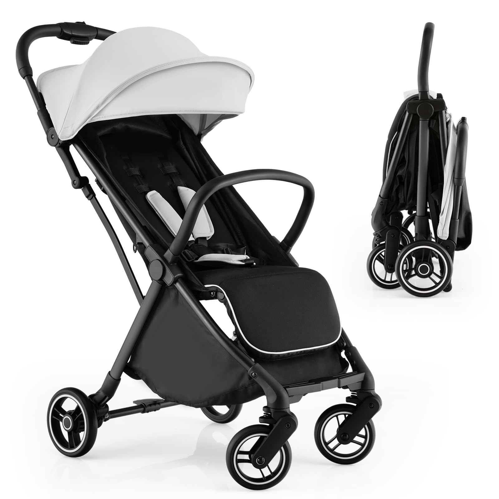 Amazon.com : HONEY JOY Lightweight Baby Stroller, Compact Travel ...