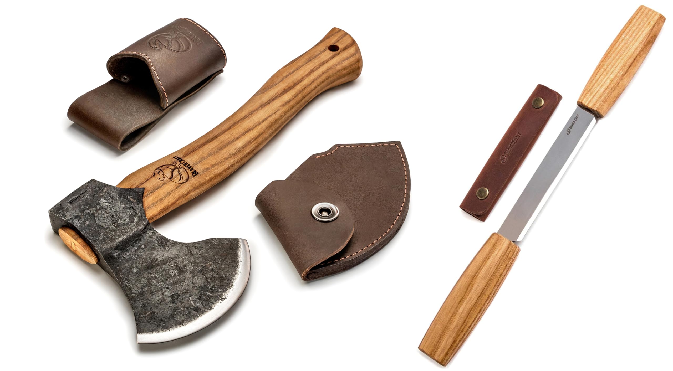 Amazon.com : BeaverCraft AX3 Camping Hatchet Axe DK2s for Shaping Wood ...