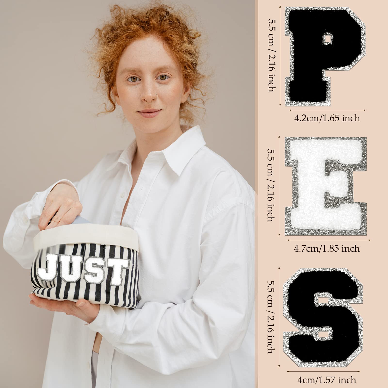 Snapklik.com : 104 Pcs Chenille Letter Patches Iron On Letters Varsity ...