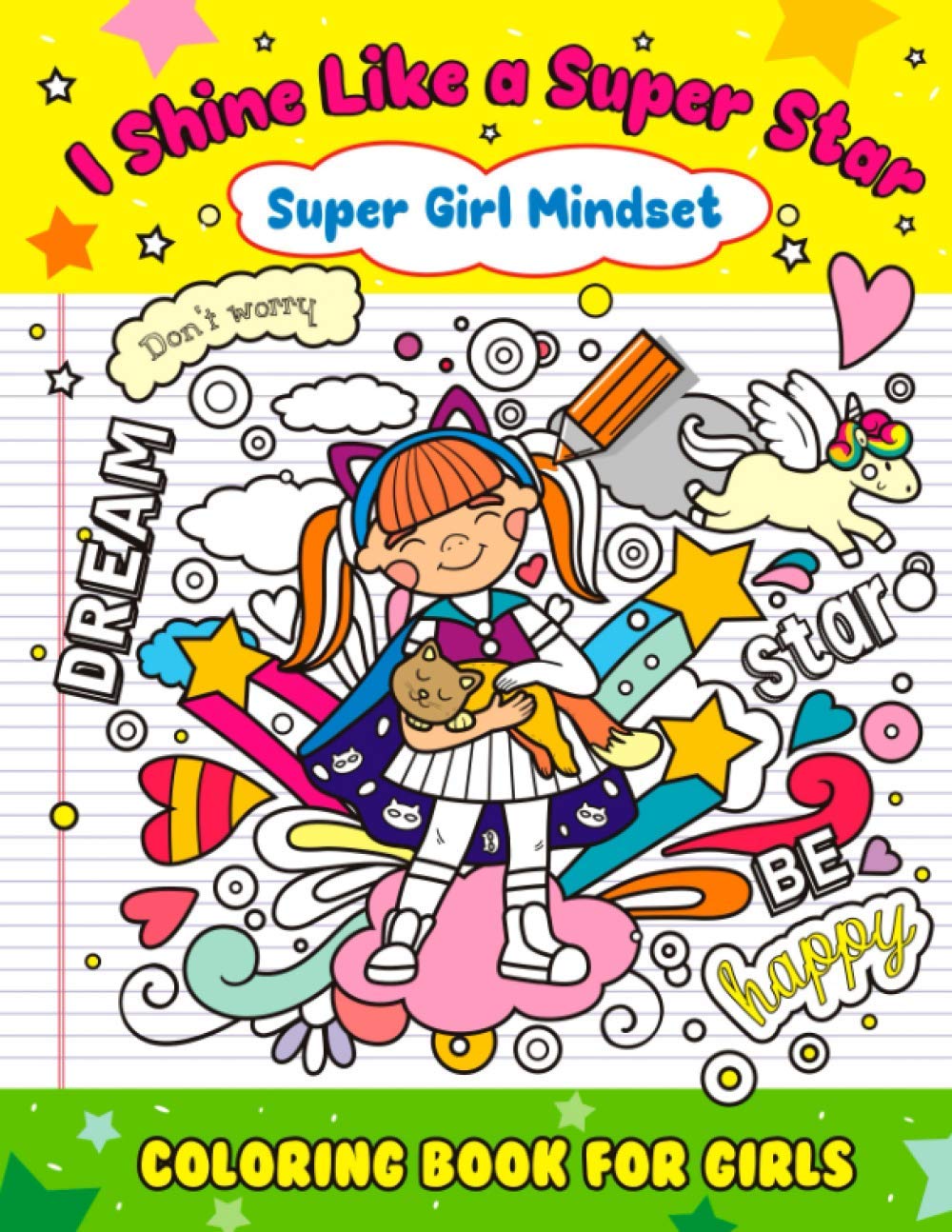 Buy Super Girl Mindset Coloring Book for Girls - I Shine Like a Super ...