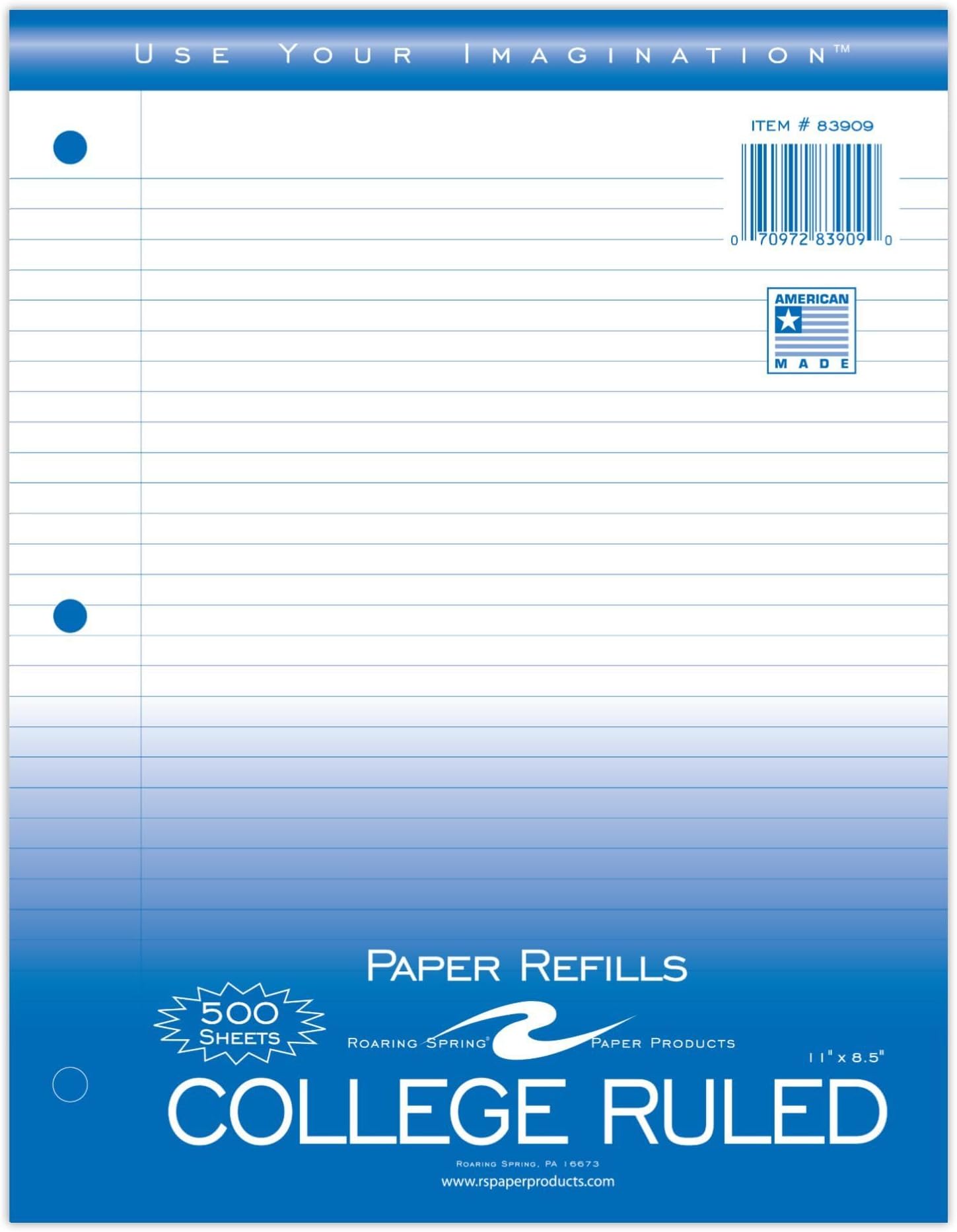 Amazon.com : iScholar Reinforced Notebook Filler Paper (83110) : Office ...