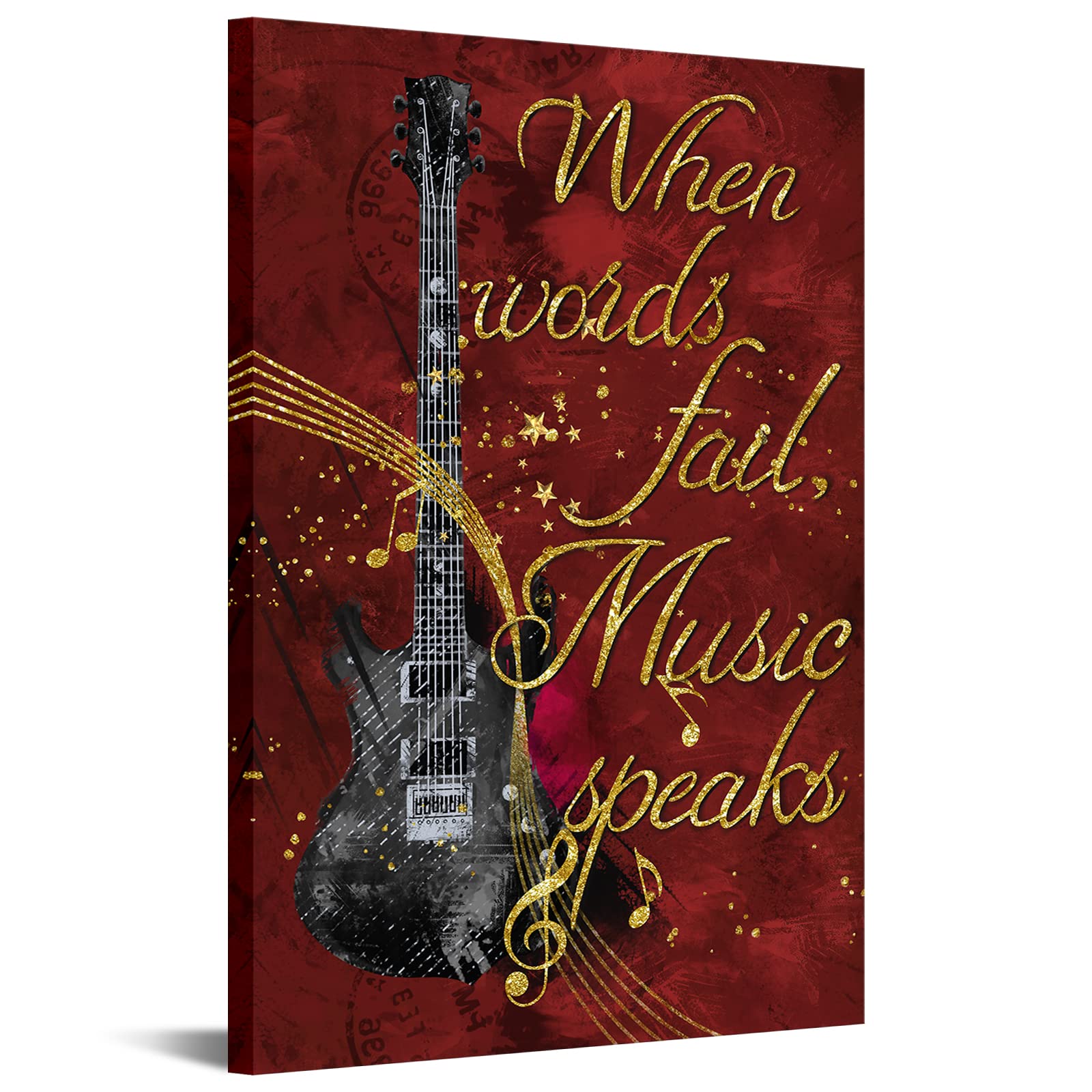 FuShvre Musical Artwork for Walls Guitar Music Instrument Canvas Art ...