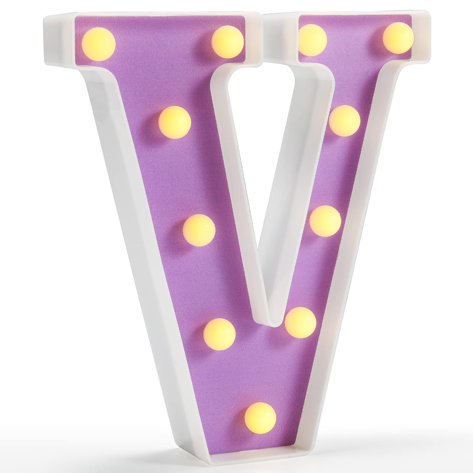 Snapklik.com : Pooqla LED Letter Lights, Purple Light Up Alphabet Sign ...