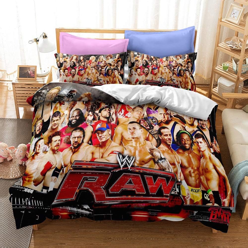 NICHIYOBI World Wrestling Entertainment WWE Bed Linen Set With Duvet nichiyobi-world-wrestling-entertainment-wwe-bed-linen-set-with-duvet