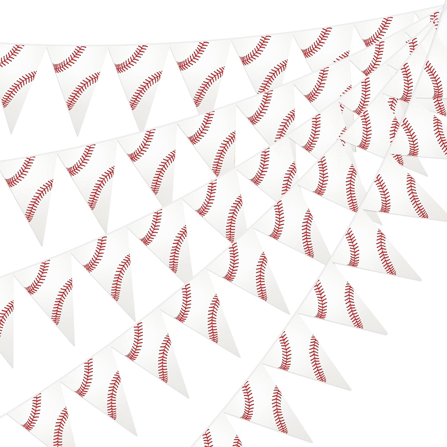 Amazon.com: Jetec 5 Pcs 49 Ft Baseball Party Decorations Pennant Banner ...