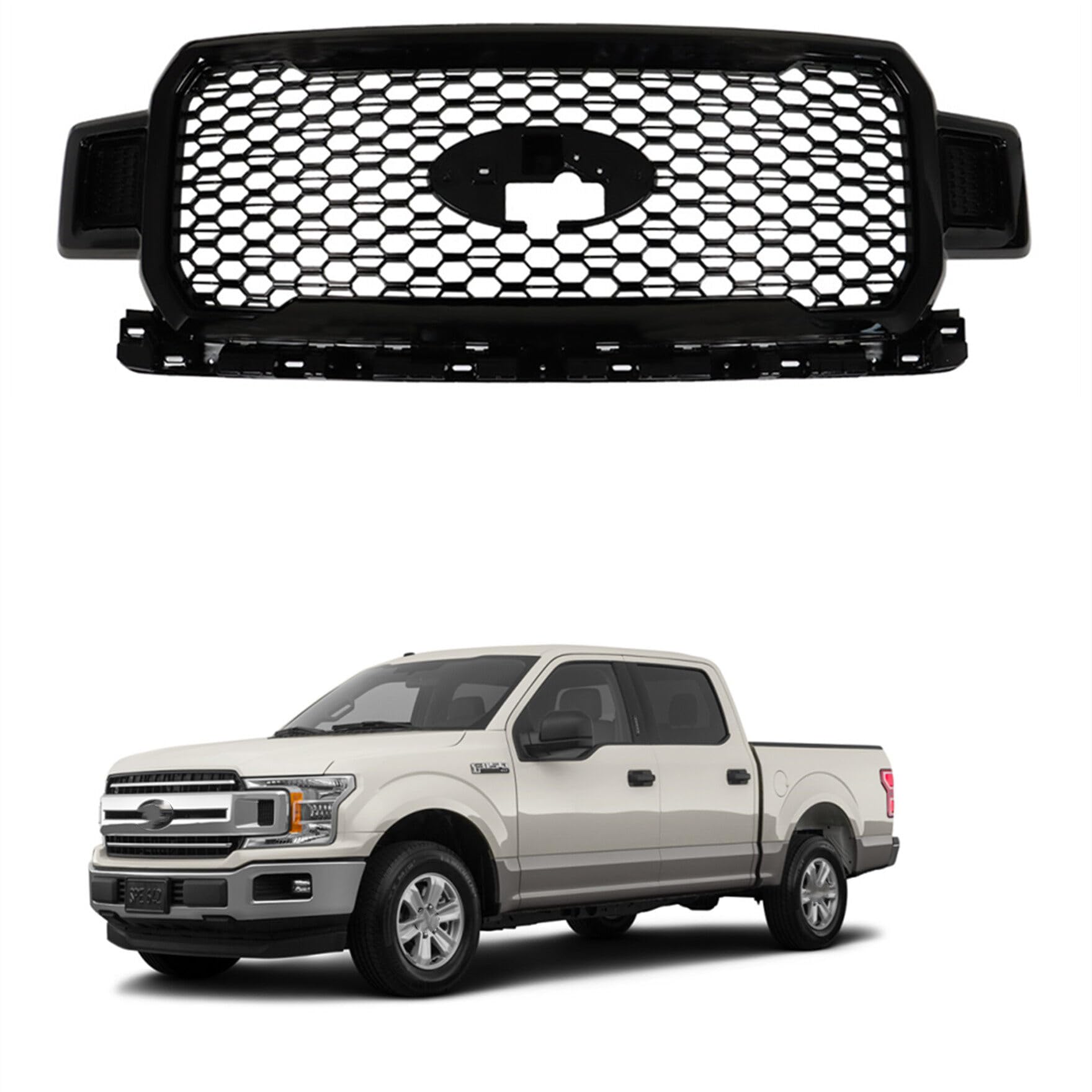 Amazon.com: Front Radiator Grille Assembly Agate Black Replacement for ...