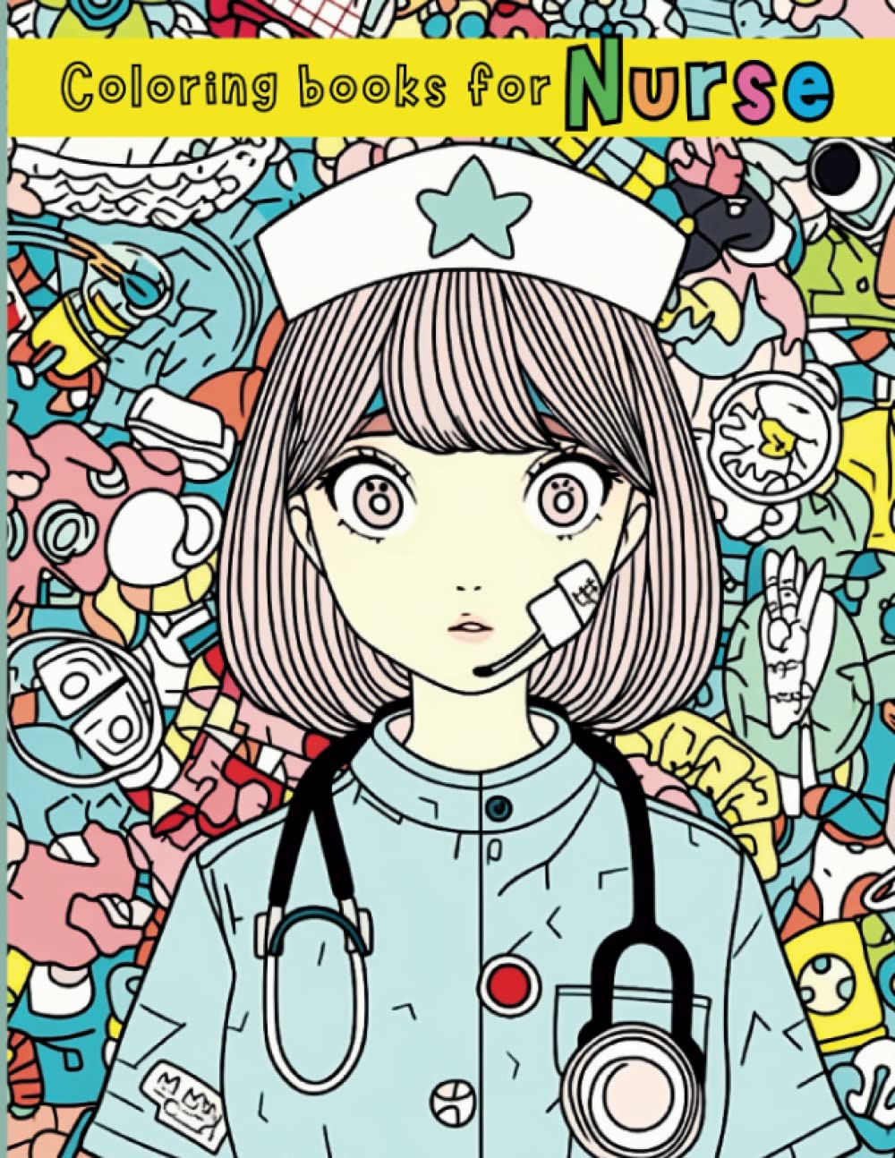 Nursing Coloring Book for Japanese Nurses: Stress-Free Coloring for ...