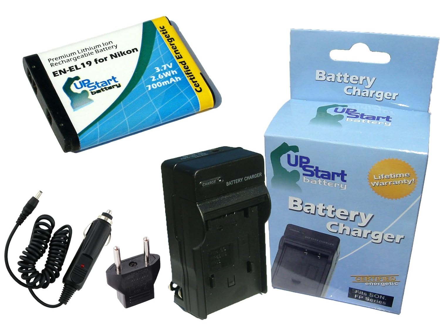 Buy Replacement for Coolpix S6500 Battery and Charger with Car Plug and ...