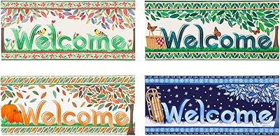 Amazon.com: Timgle 12 Pcs Interchangeable Door Mat Seasonal Welcome ...
