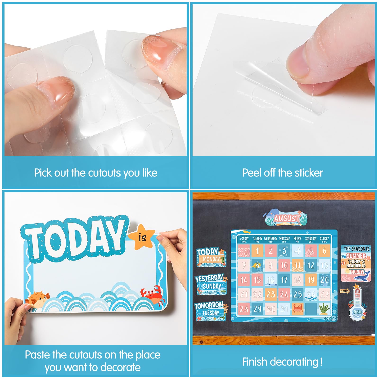 Snapklik.com : Cholemy 85 Pcs Candyland Calendar Bulletin Board Set ...