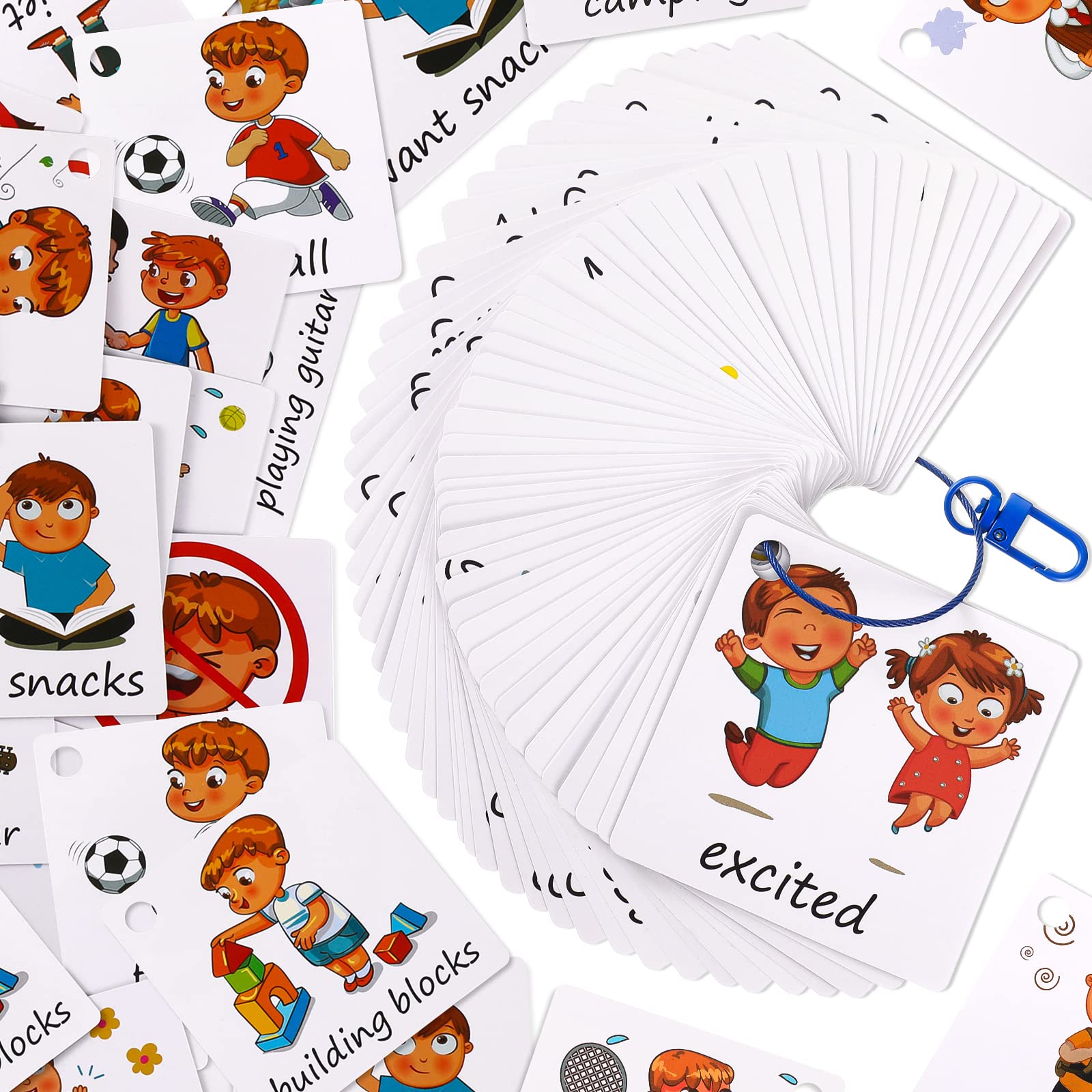 Buy 50 Pcs Autism Supplies Communication Cards ASD Visual Behavior ...