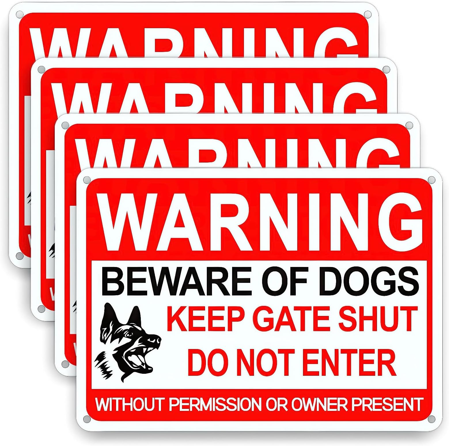 Amazon.com : MUXYH Beware of Dog Warning Sign 2 Pack, Dogs In Yard ...