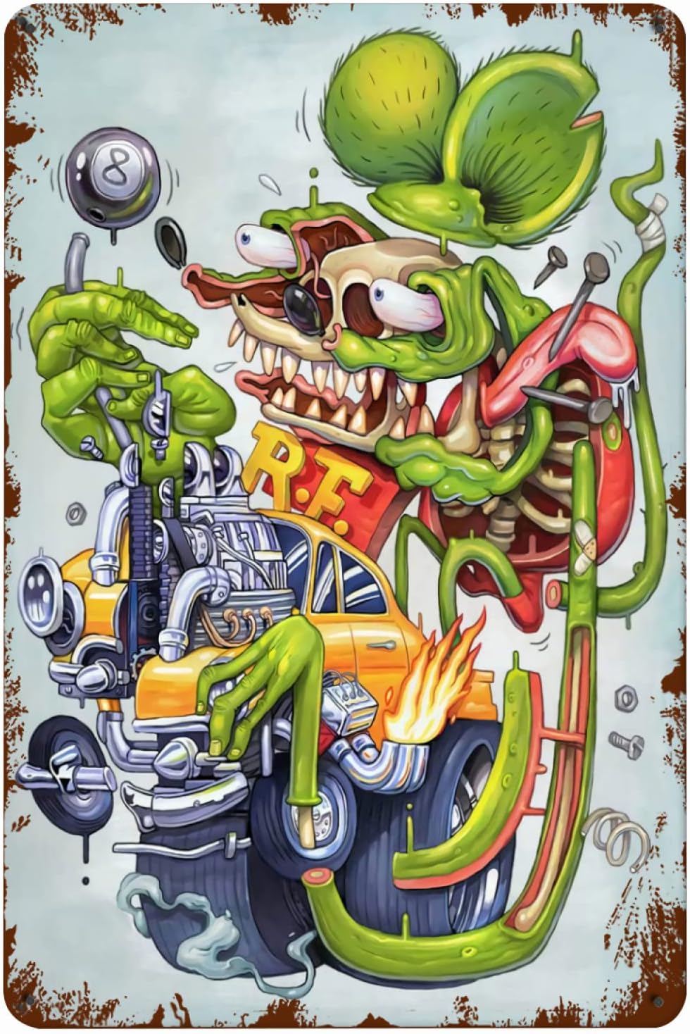 Amazon.com: UJM Rat Fink Metal Signs Vintage Unique Wall Decor for Home ...