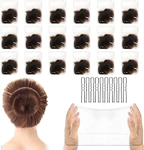 Qufiiry 24Pcs Invisible Bun Nets, Ballet Hair Net for Girls, Hair Nets ...