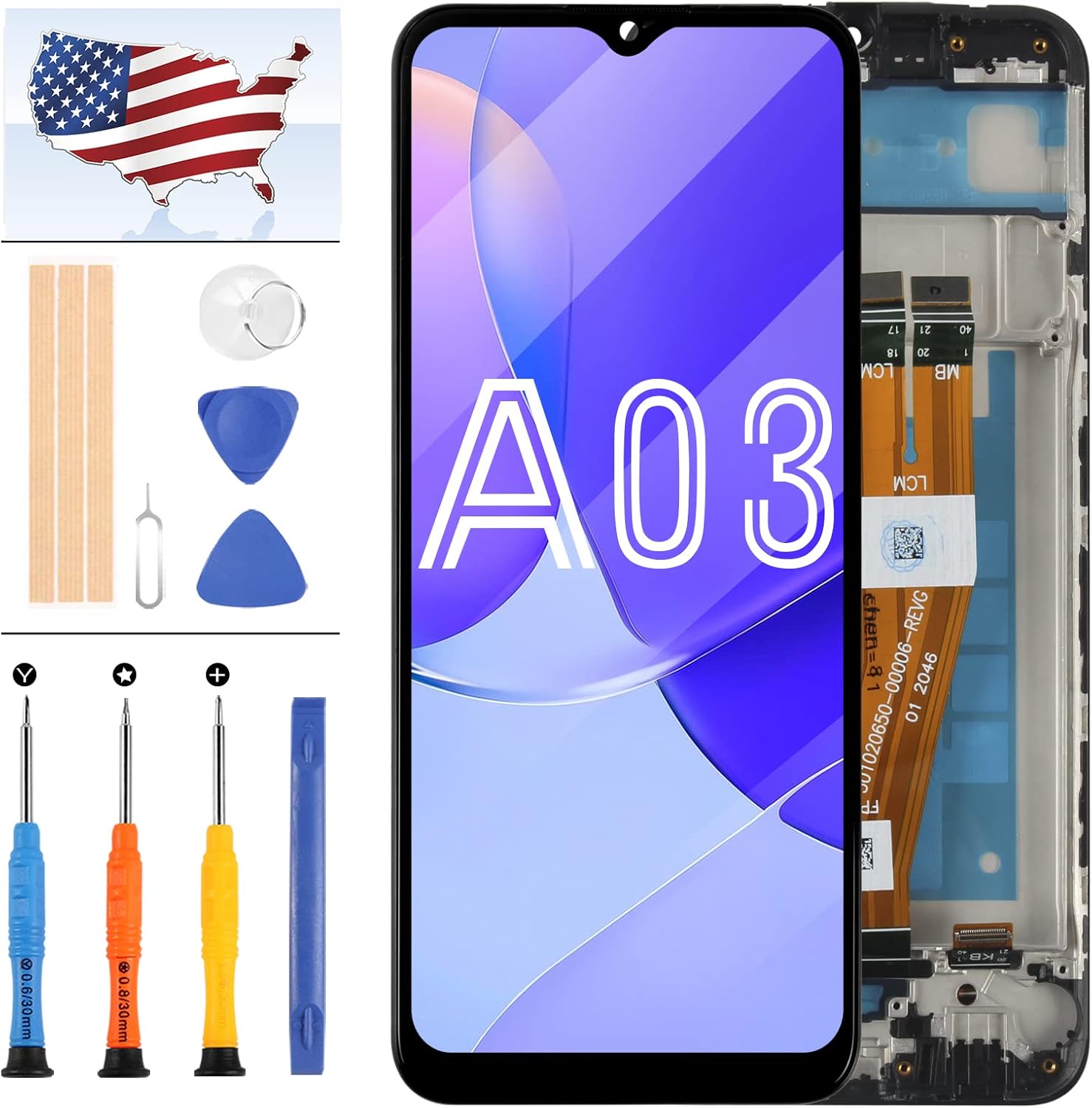 Amazon.com: Screen Replacement for Samsung Galaxy A03 LCD Screen for ...