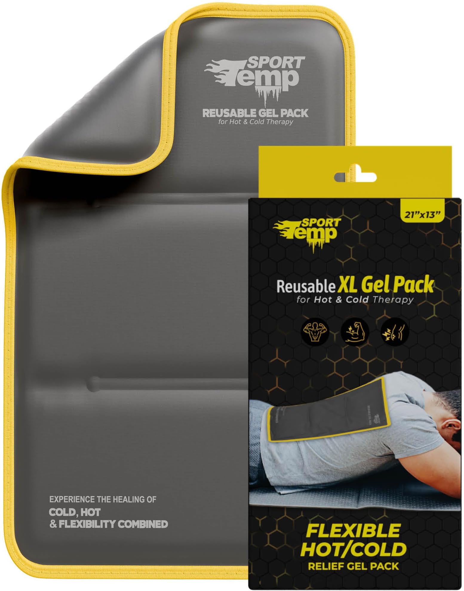 Amazon.com: AiricePac Extra Large Gel Flexible Back Ice Packs for ...