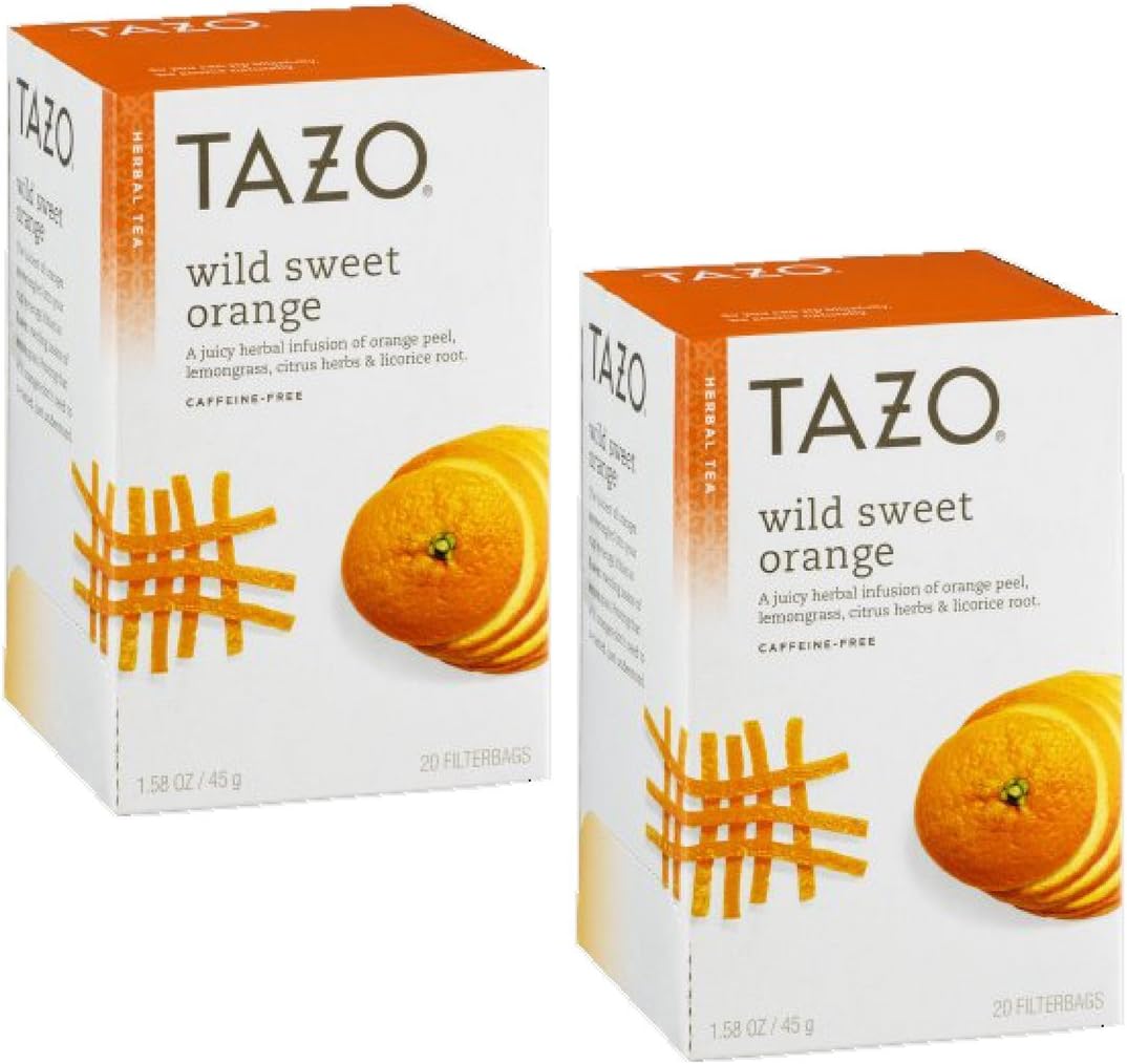 Amazon.com : Tazo Wild Sweet Orange Herbal Tea, 20 ct (Pack of 2 ...