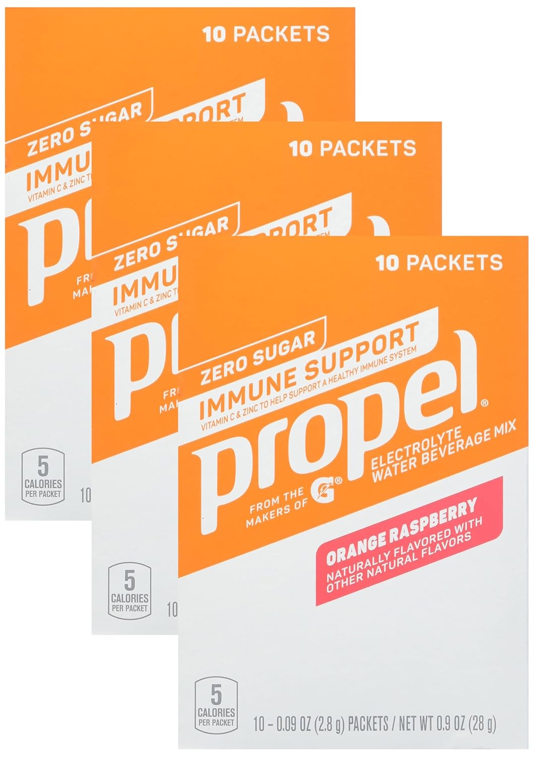 Amazon.com : Propel Immune Support Powder Orange Raspberry (Pack of 3 ...