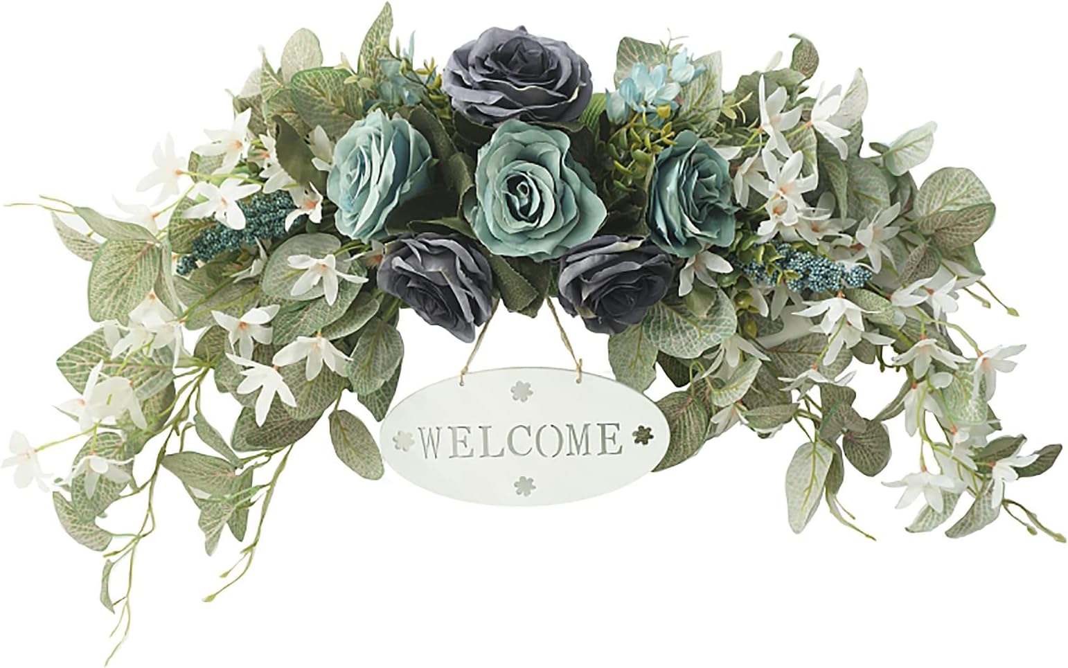 Amazon.com: WDDH 27.5'' Floral Swag, Large Artificial Mixed Eucalyptus ...