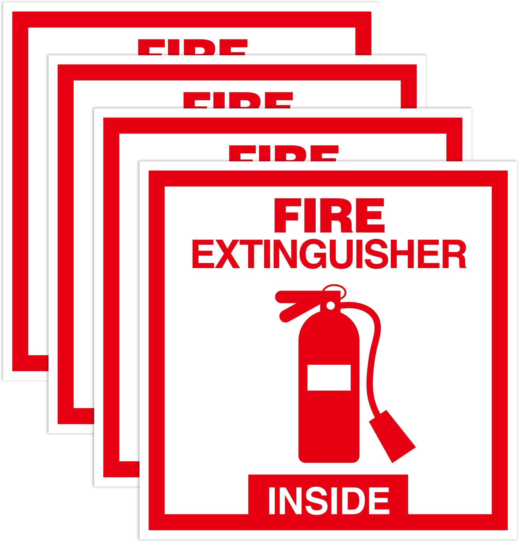 Amazon.com: Fire Extinguisher Vinyl Sticker 12-Pack - Easy Install Self ...