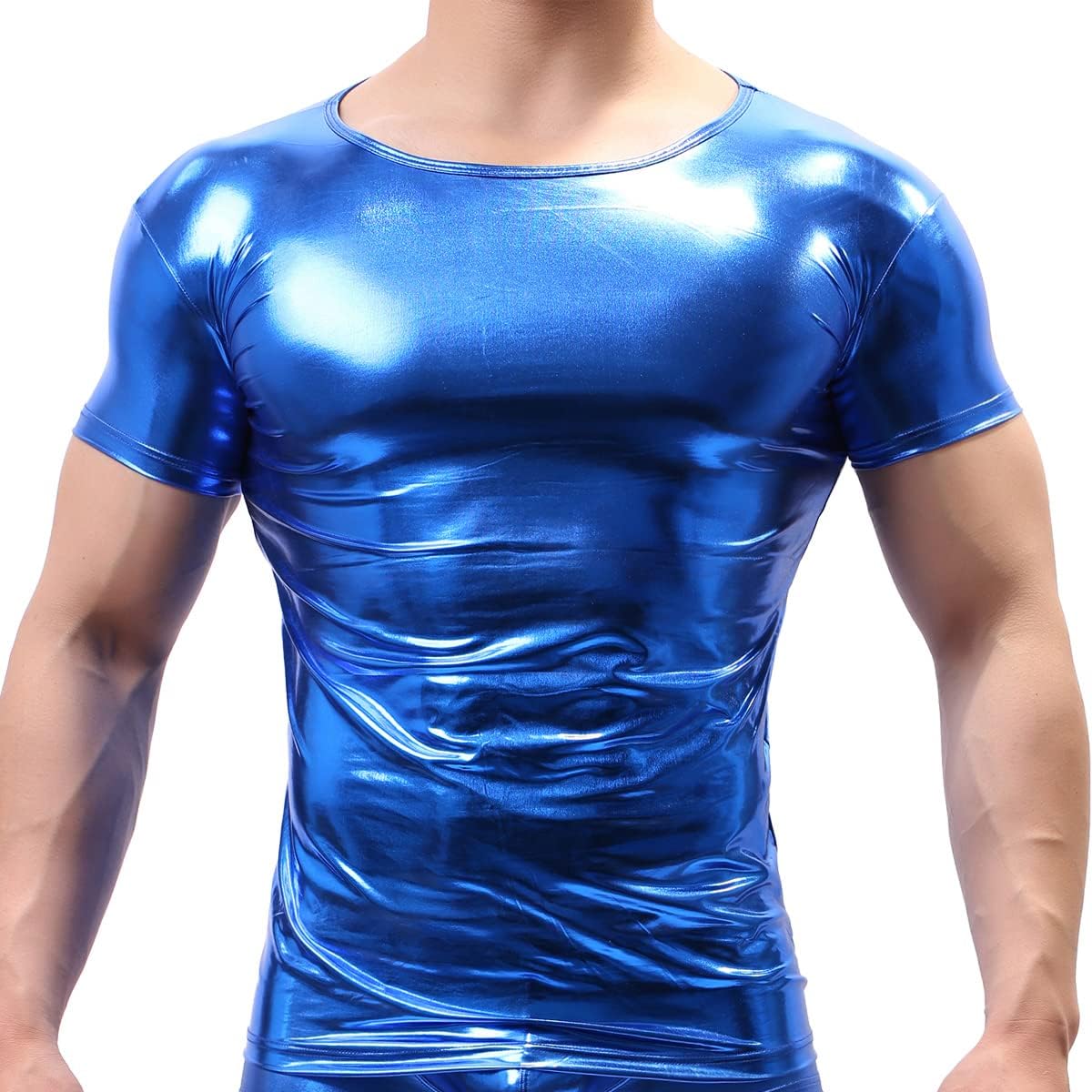ABAFIP Men's Shiny Rave Tanks Short Sleeve Australia | Ubuy
