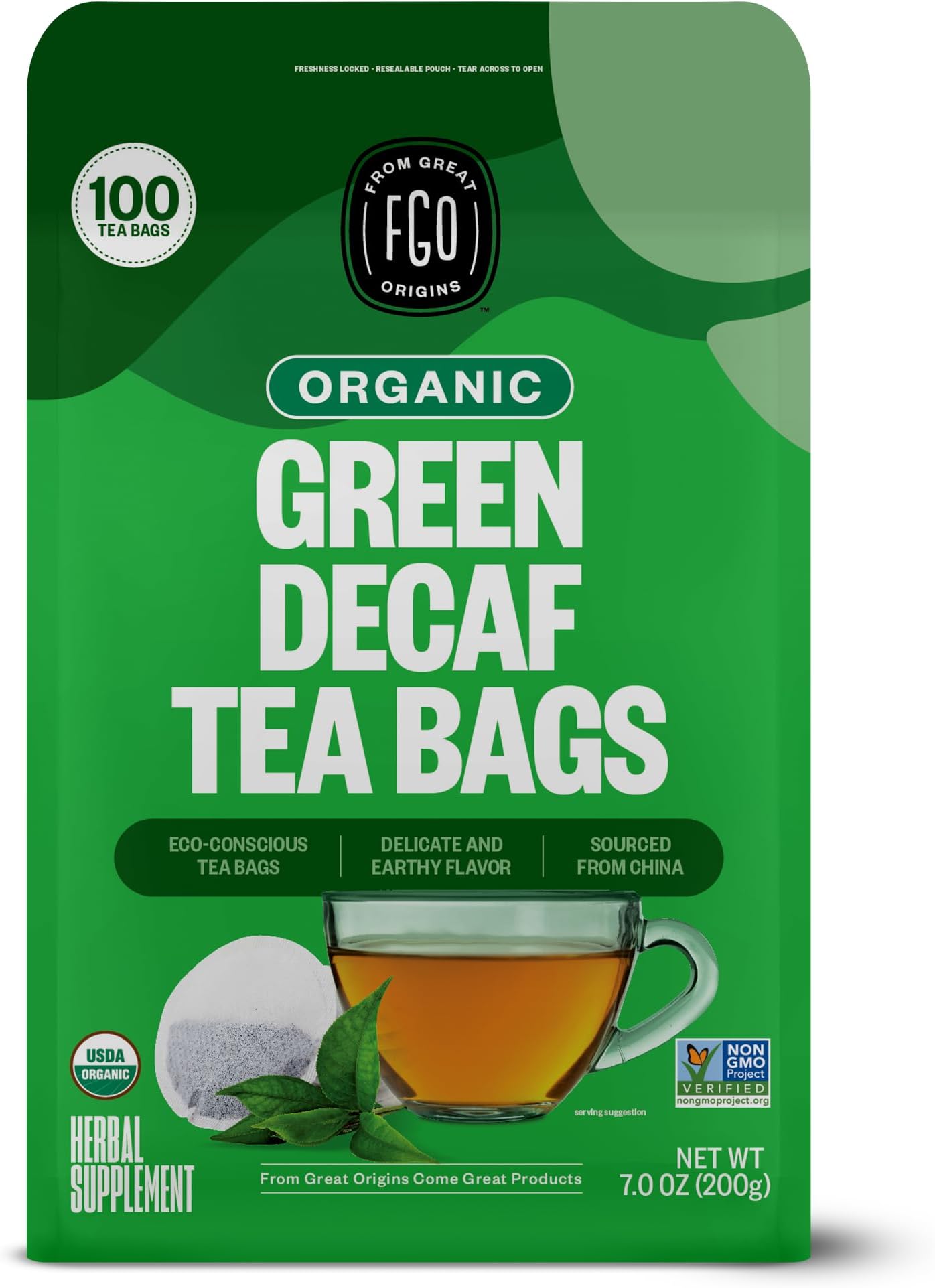 Amazon.com : ONE ORGANIC Instant Tea Powder (Green) – 4.4 oz. – 125 ...