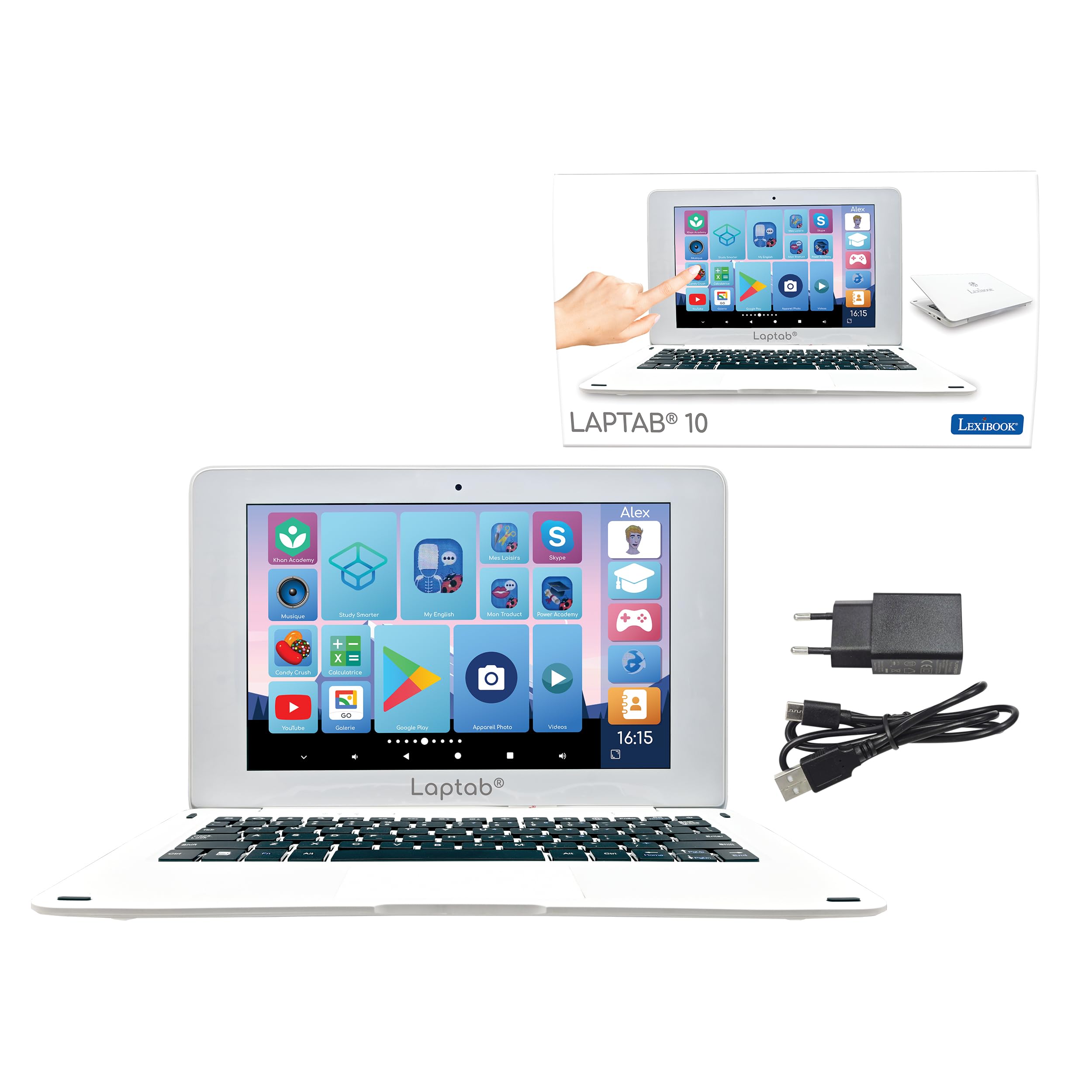 Lexibook, LAPTAB® 10 Laptop mit Touchscreen, für die ganze Familie ...