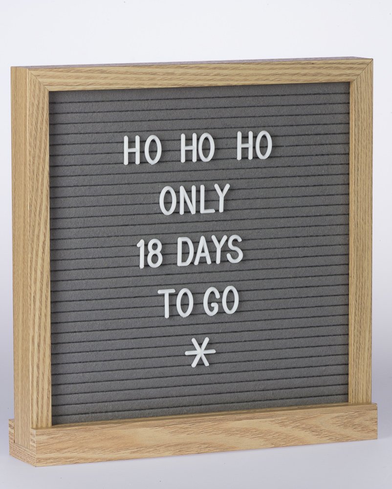 Buy Premium Double Sided Felt Letter Board Black & Grey 10x10 Inches ...