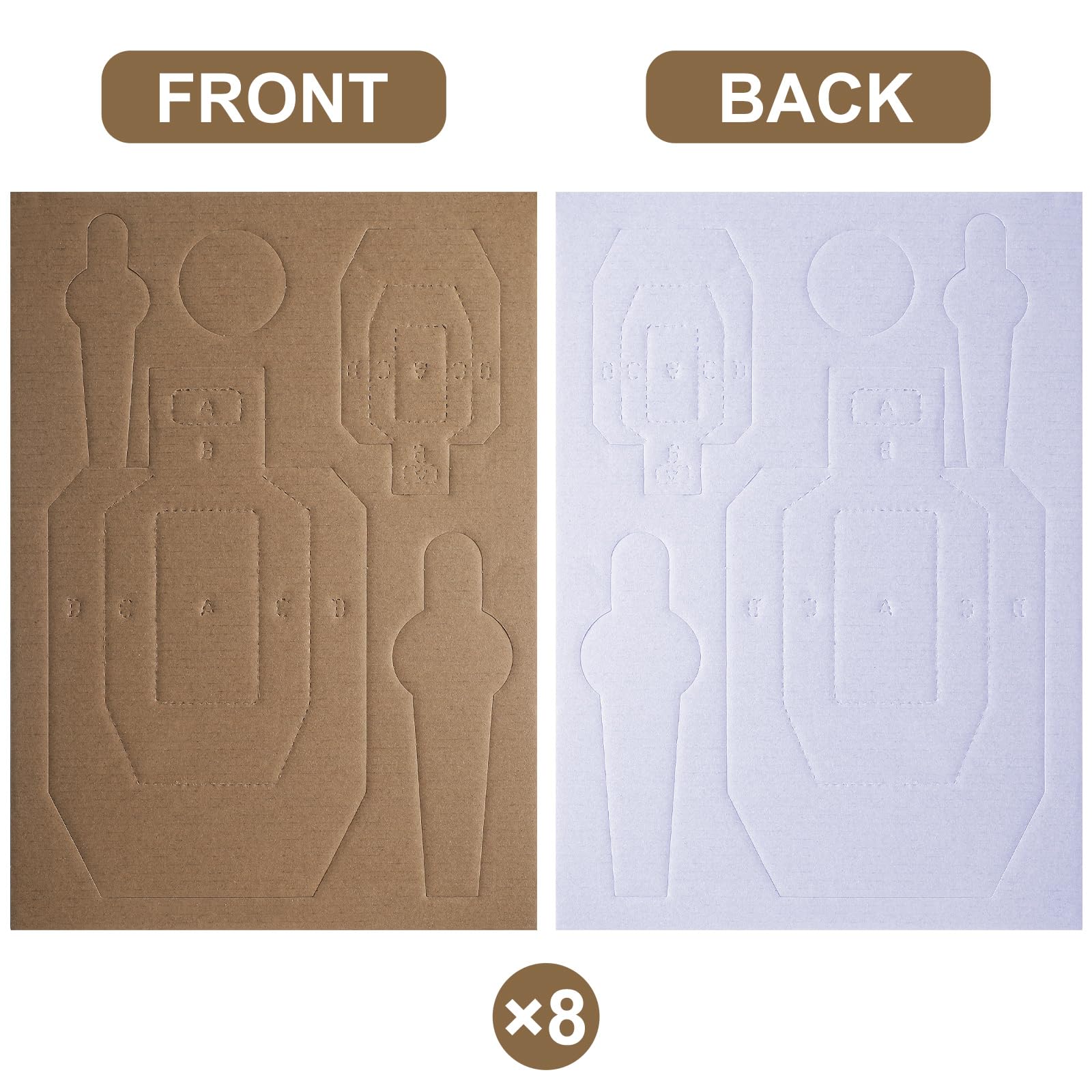 Snapklik.com : 8 Set 40 Pcs Dry Fire Targets In Reduced Scale Cardboard ...