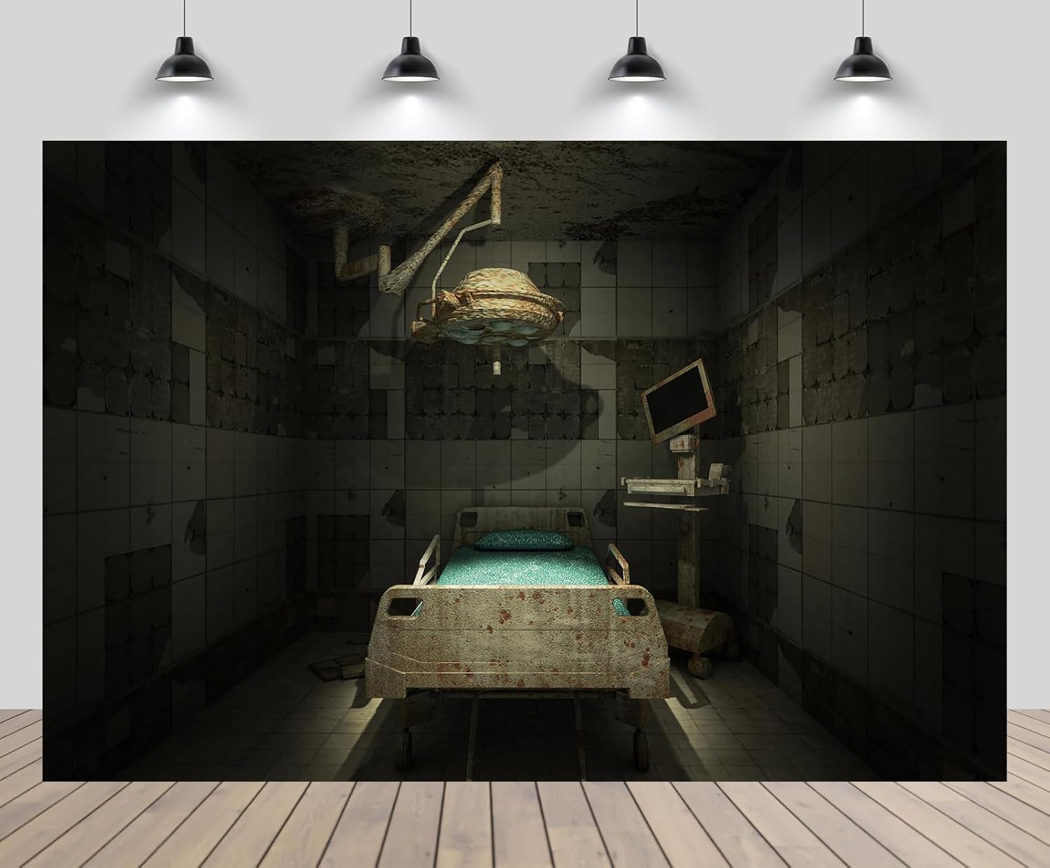 Amazon.com : CHNYWORK 12ftx10ft Bloody Operating Room Backdrop ...