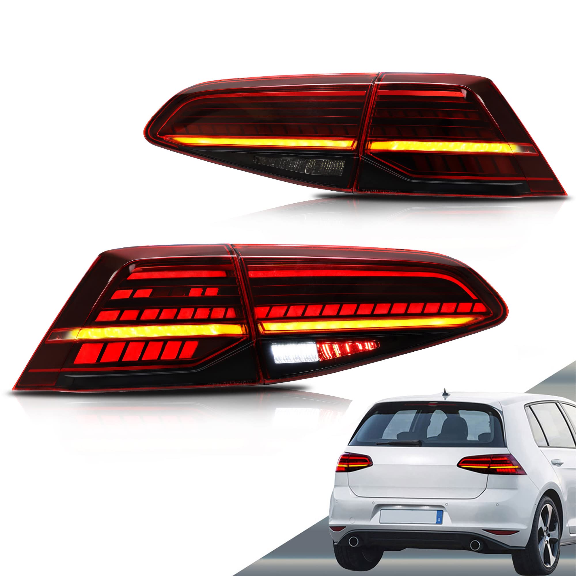 Vland Led Rear Lights Fit For Golf Mk7 Tsi Tdi | Desertcart Japan