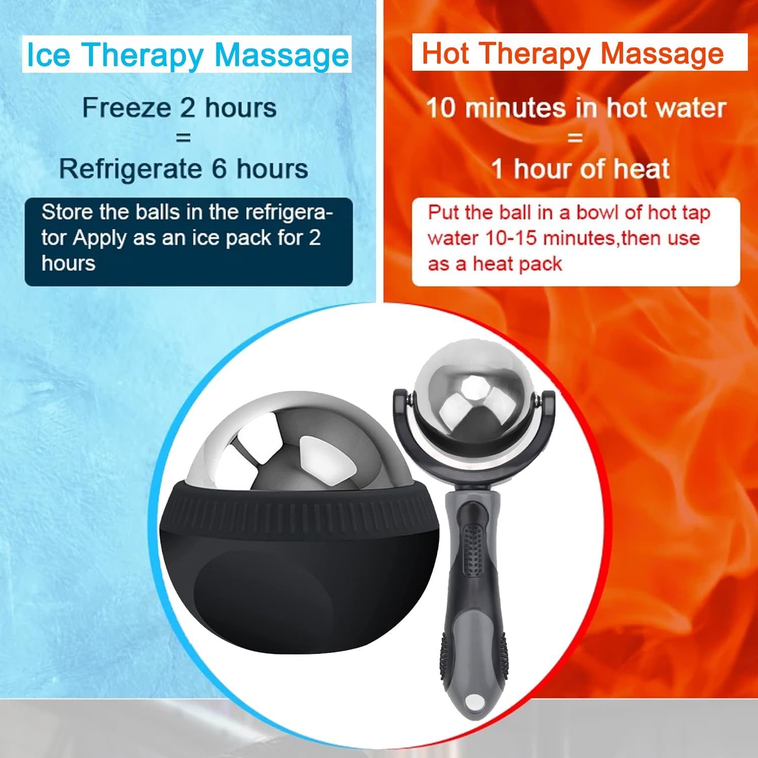 Cryo Roller Ball Cold Massage with Handle, Philippines | Ubuy