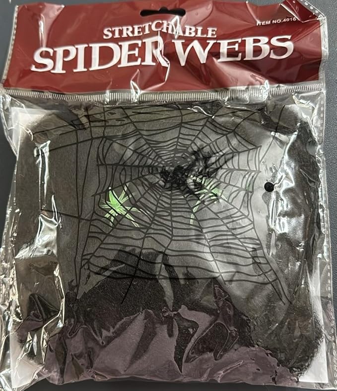 Buy MY PARTY SUPPLIERS Black Spider Webs Halloween Decorations with 2 ...