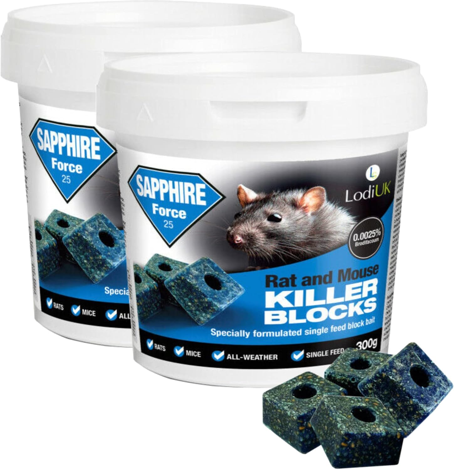 Rat & Mouse Poisoning Blocks Max Strength Bait Blocks Single Feed ...