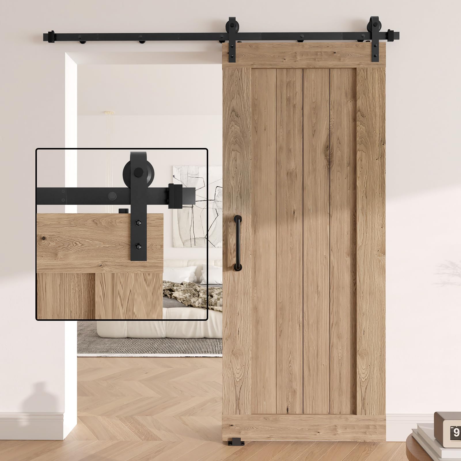 Amazon.com: DonYoung 6.6FT Sliding Barn Door Hardware Kit, Upgraded ...