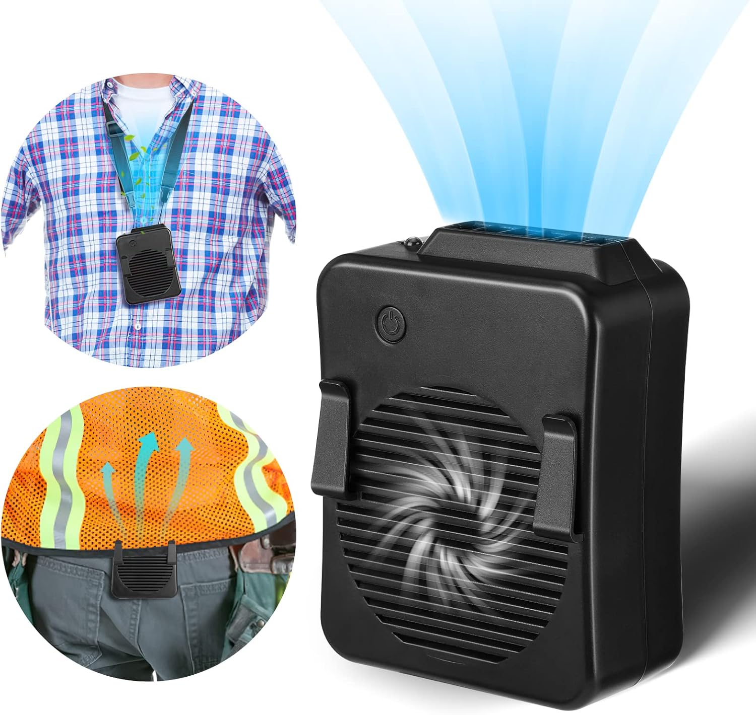 Augot Waist Fan Personal Clip on Waist Fan Portable Handsfree Waist ...