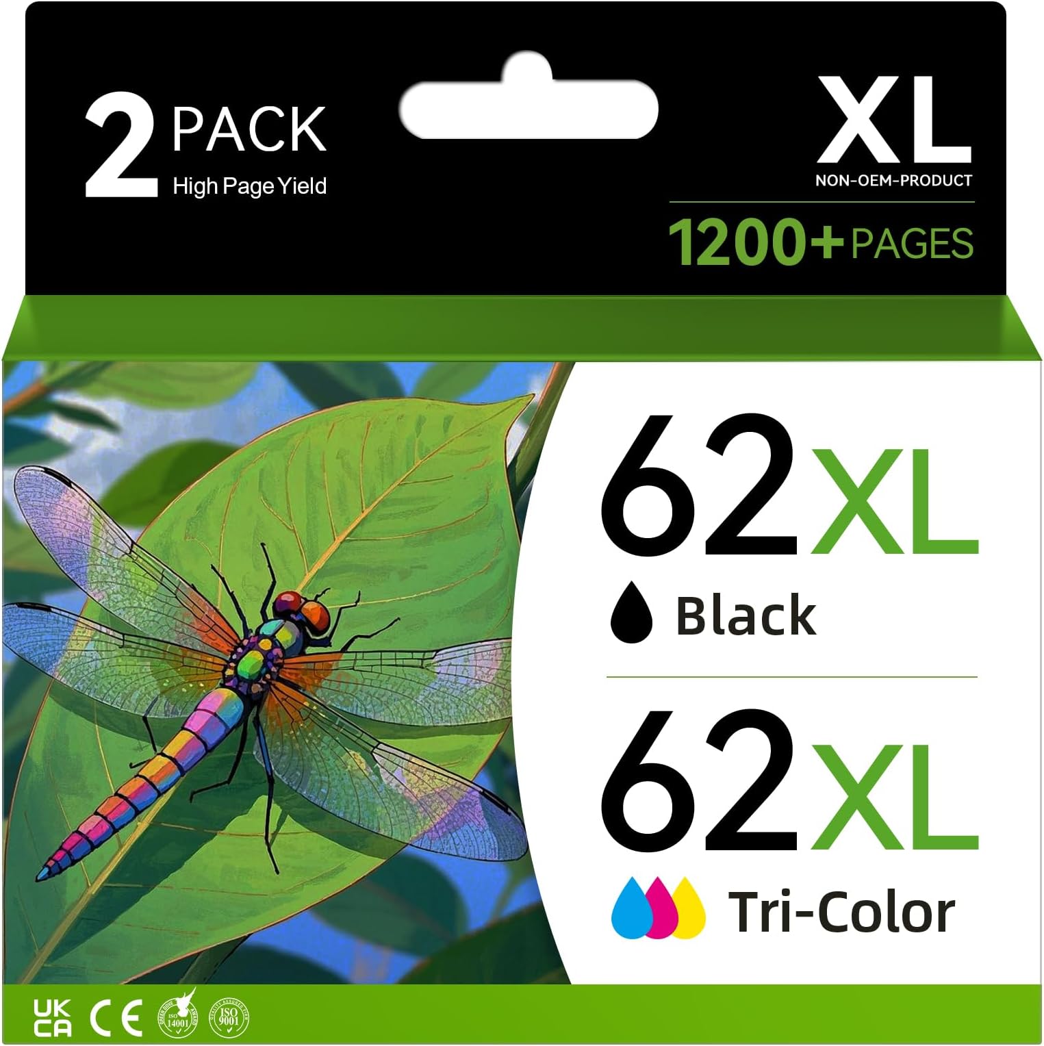 Amazon.com: HOTCOLOR 62 62XL Ink Cartridge Combo Pack Replacement for ...