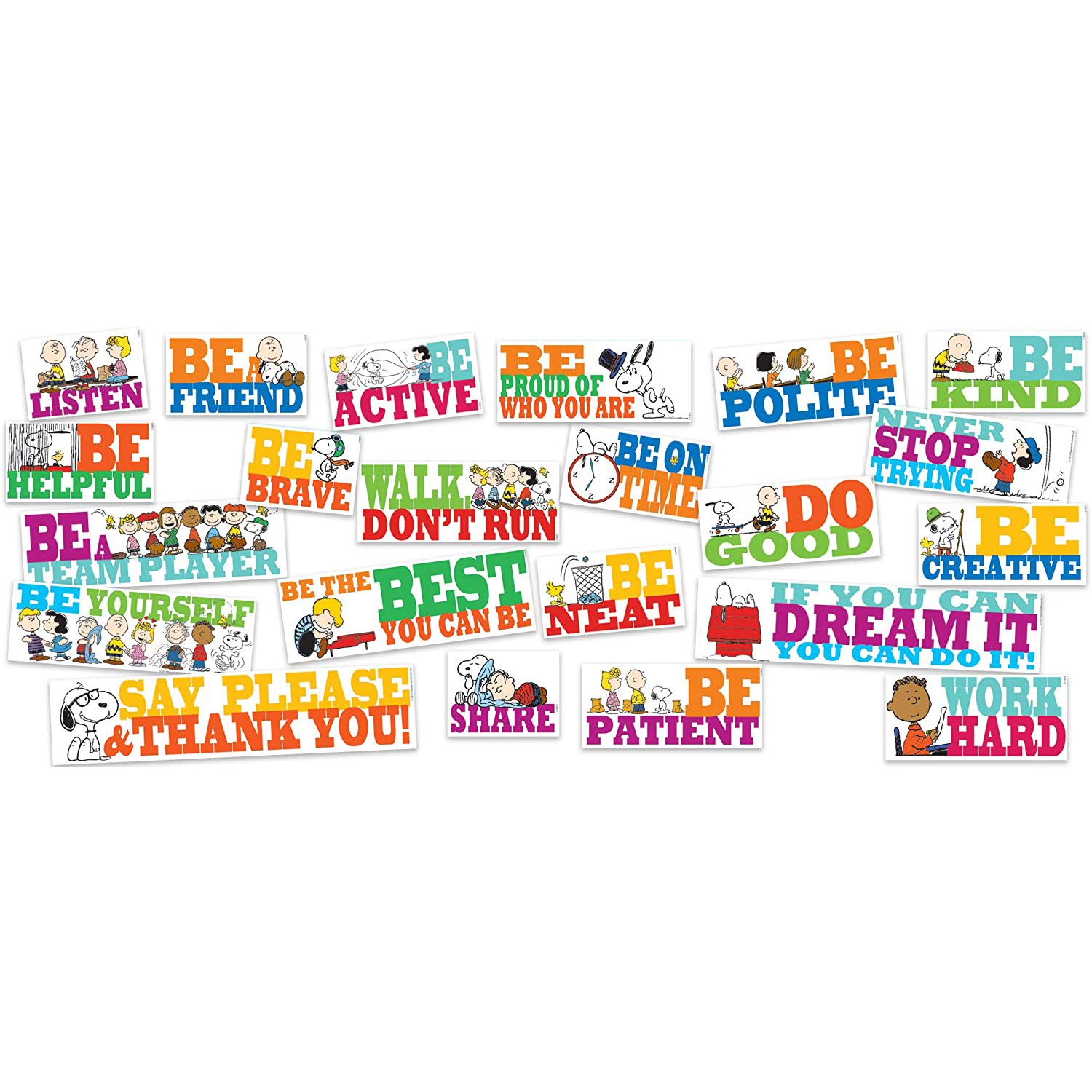 Snapklik.com : Eureka Snoopy And Peanuts Positive Quotes Classroom ...