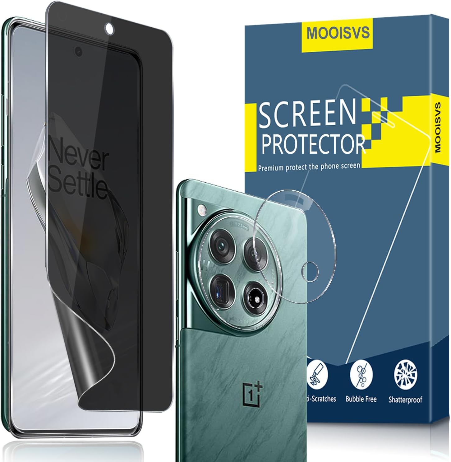 Amazon.com: MOOISVS [2+2PACK] for OnePlus 12 Privacy Screen Protector ...