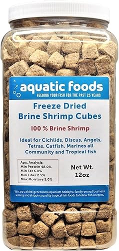Aquatic Foods Inc. Brine Shrimp Cubes-Freeze Dried Floating Brine Cubes ...